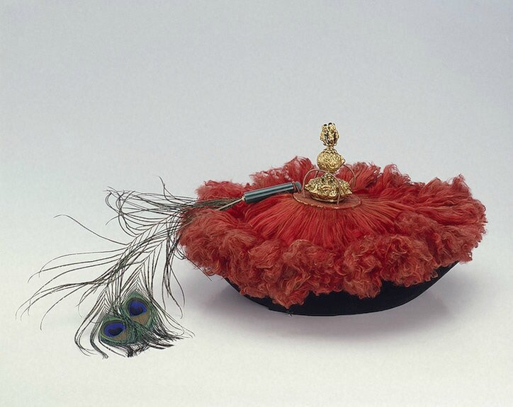 Chinese Manchu official's winter hat, late Qing Dynasty. - Alain.R.Truong