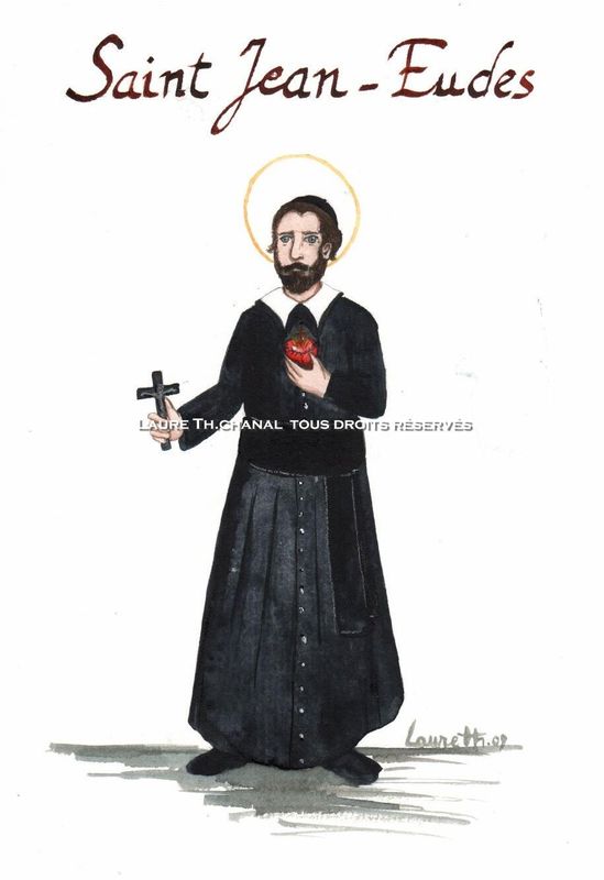 Aquarelle de saint Jean-Eudes - Dessine-moi...
