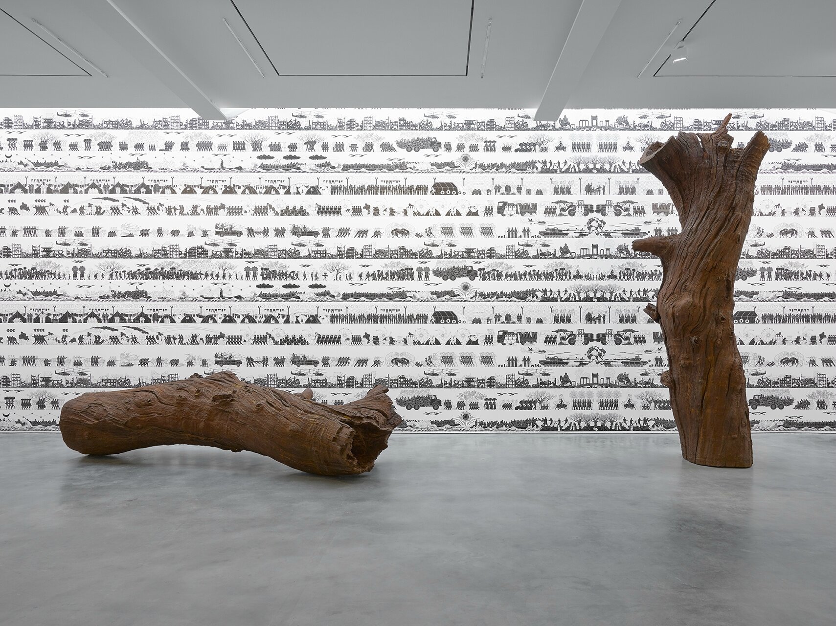 Ai Weiwei populates Lisson Gallery New York with felled, cast-iron tree ...