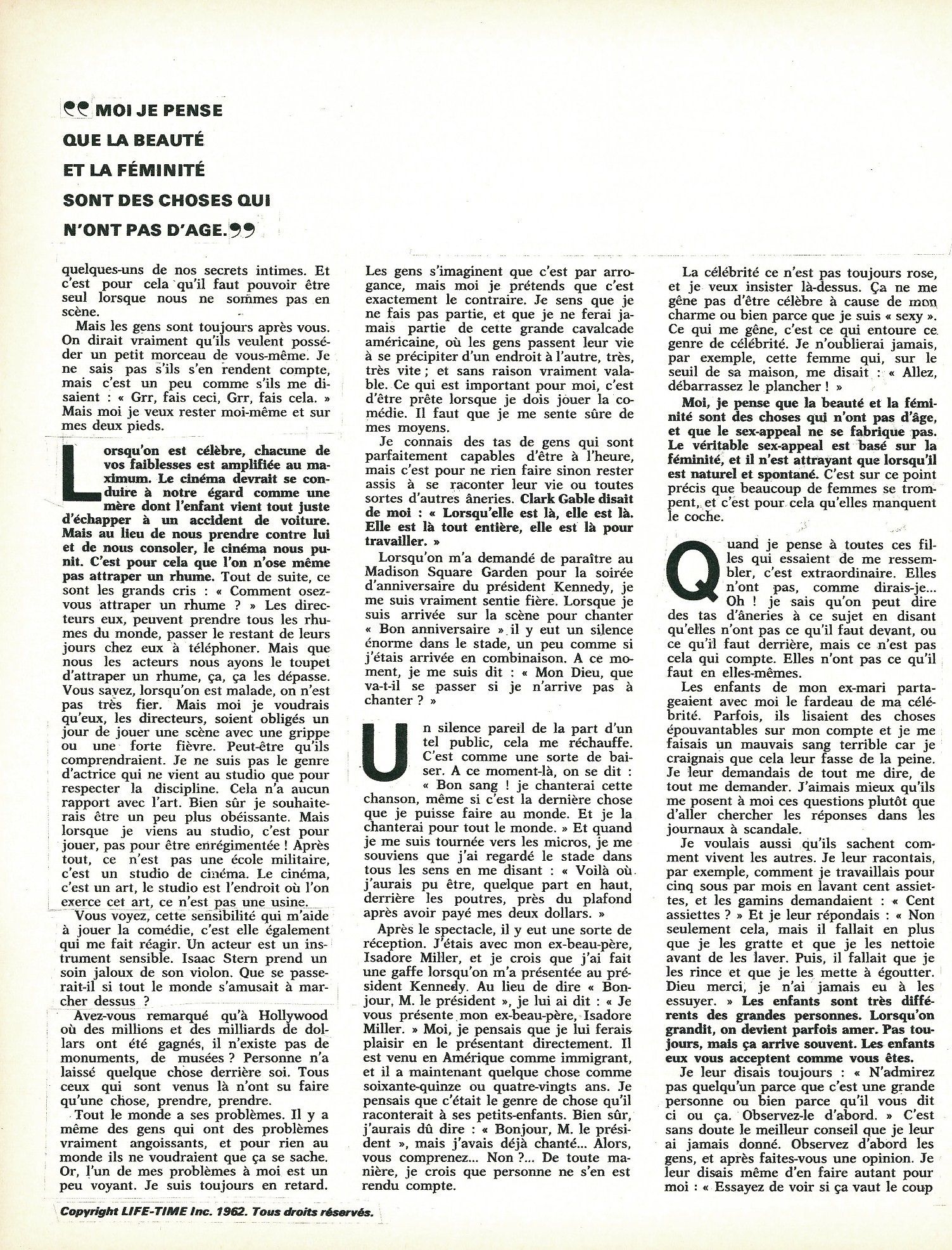 Paris Match 18/08/1962 - Divine Marilyn Monroe Paris Match 18/08/1962 - Divine Marilyn Monroe