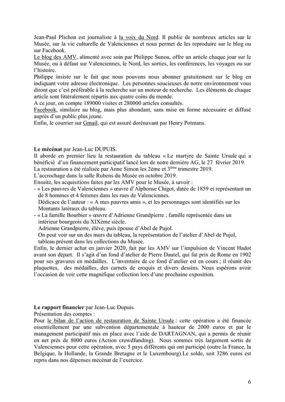 Compte-rendu de l'Assemblée générale du 5 mars 2020 par Anne ROSMAN ...