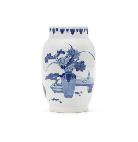 A blue and white ovoid jar, Chongzhen - Alain.R.Truong