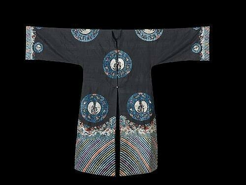 A formal surcoat of navy silk gauze - 19th century - Alain.R.Truong