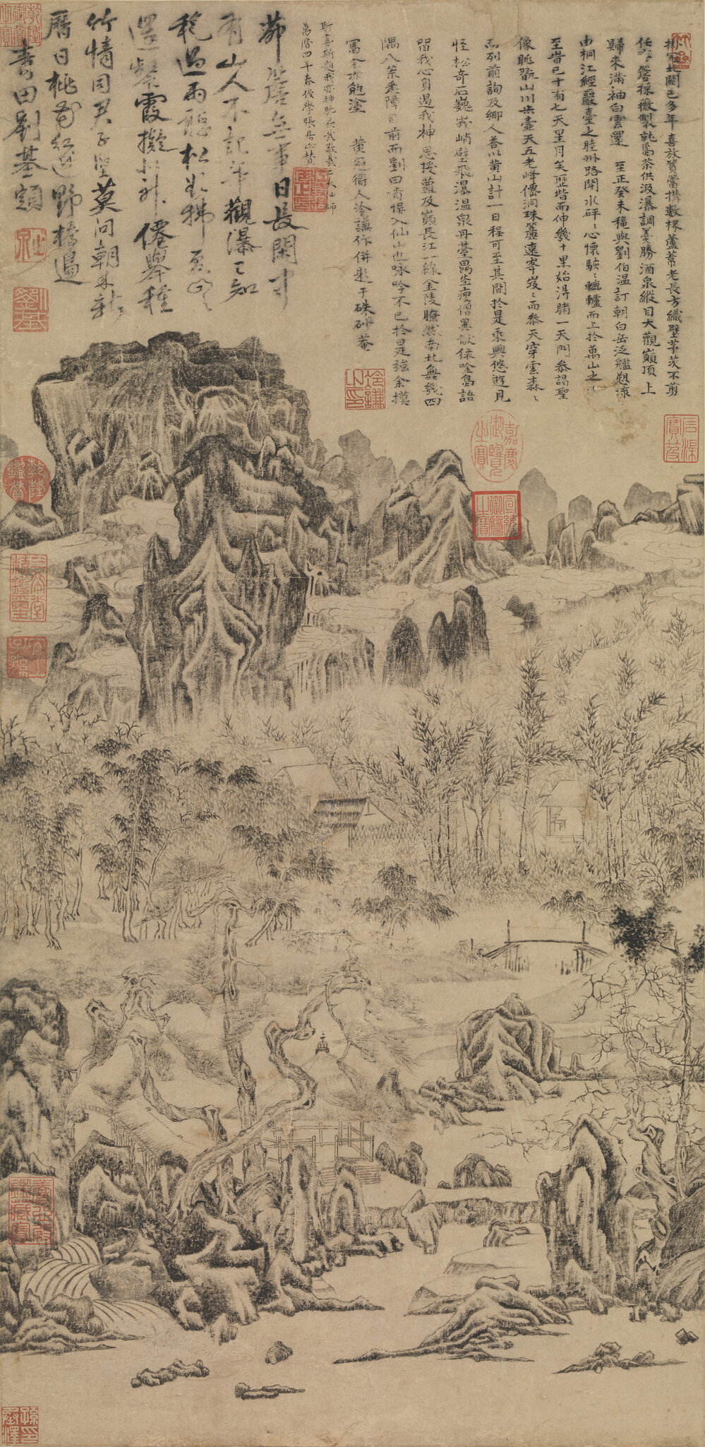 Leng Qian (fl. 14th c.), Mount Baiyue, Yuan dynasty - Alain.R.Truong