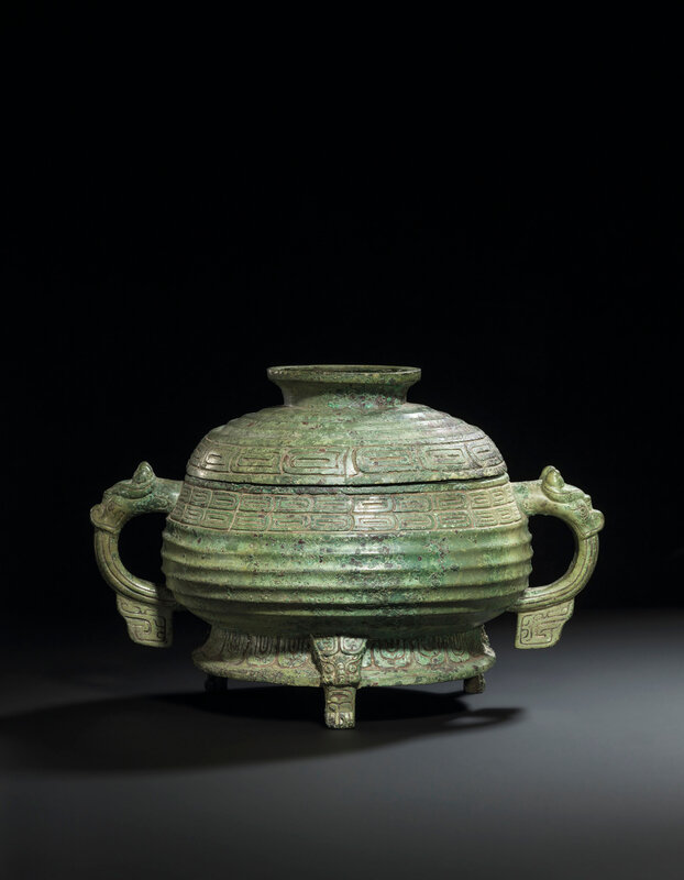 A bronze ritual food vessel and cover, gui, Western Zhou dynasty (1100-771 BC) - Alain.R.Truong