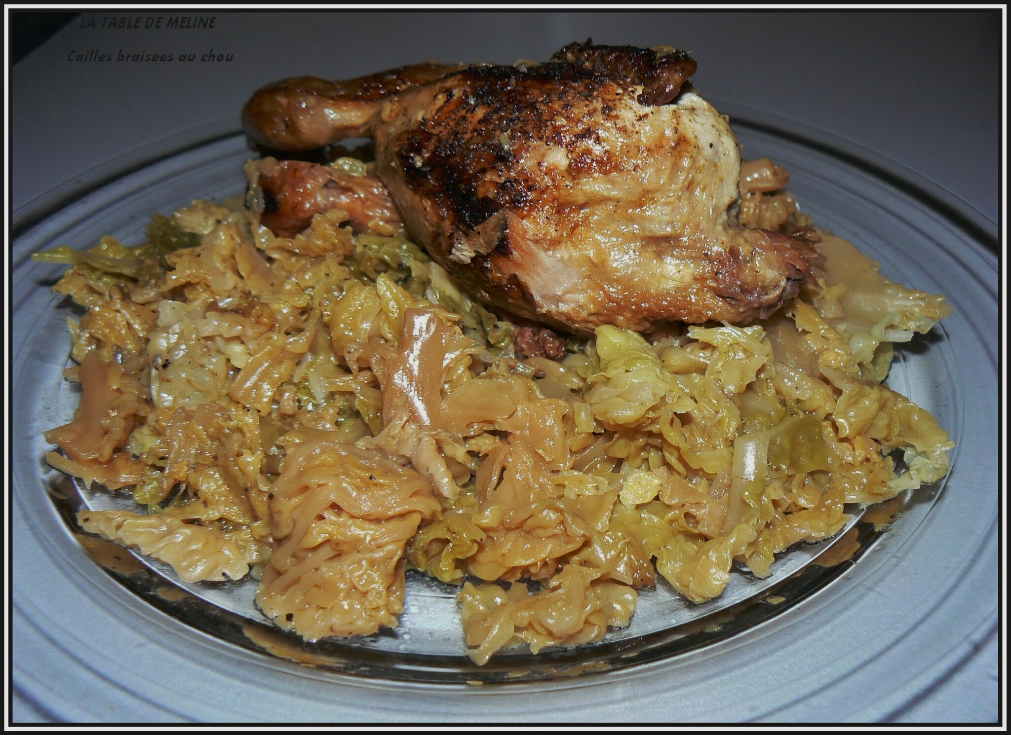 CAILLES BRAISEES AU CHOU - Croqdelice