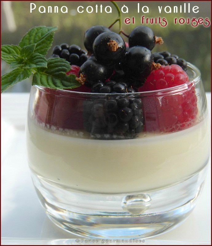 Panna cotta à la vanille et fruits rouges - Pause gourmandises