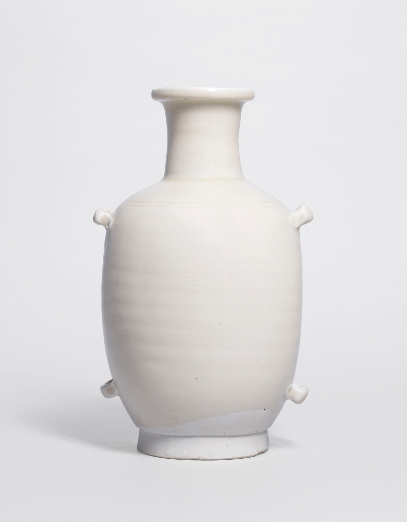 A rare Xing white-glazed four-handled flask, Five dynasties (907-960 ...