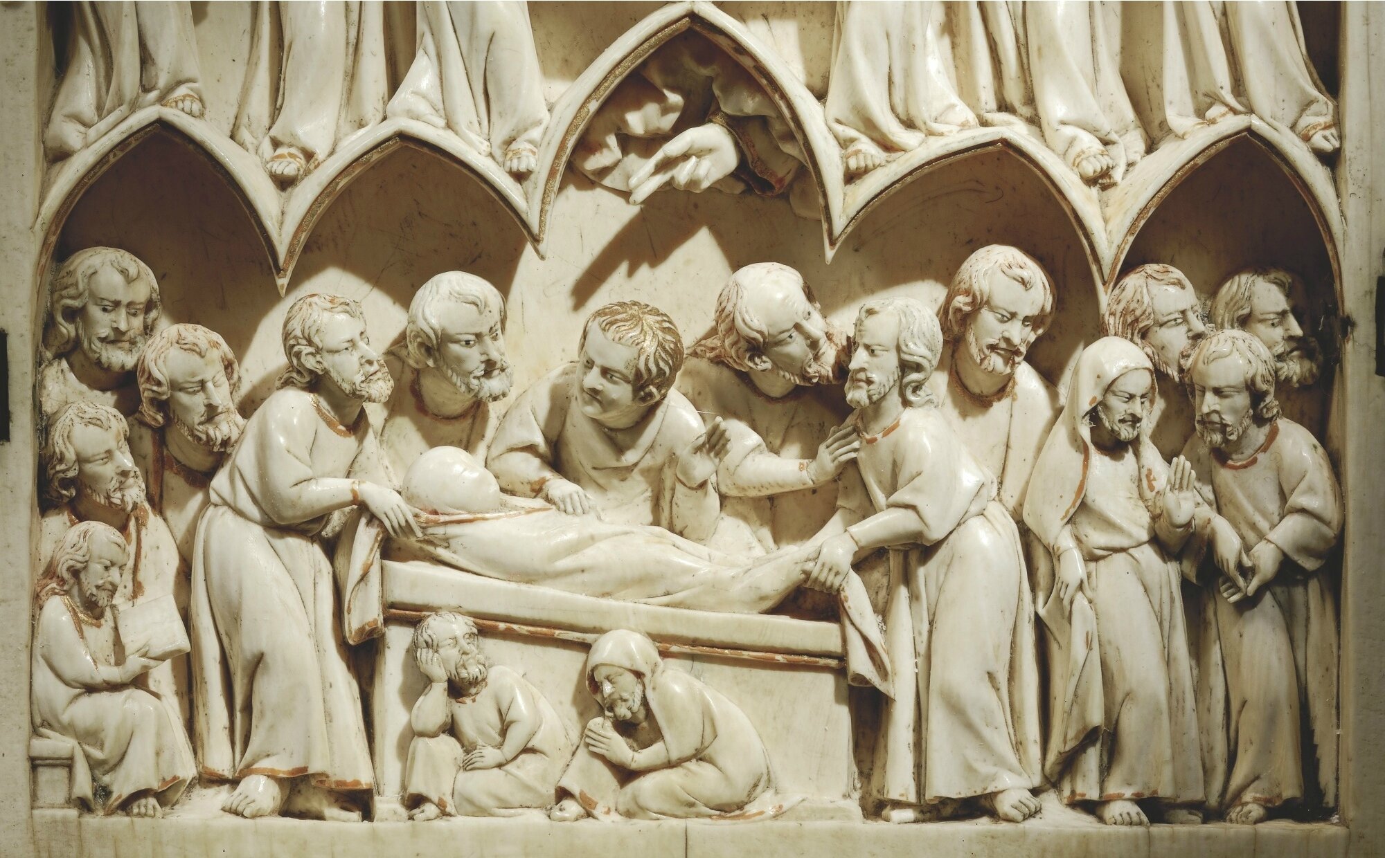 Master of the Amiens Triptych (French, Paris, 1310-1320), The Gustav Rau Triptych with scenes ...