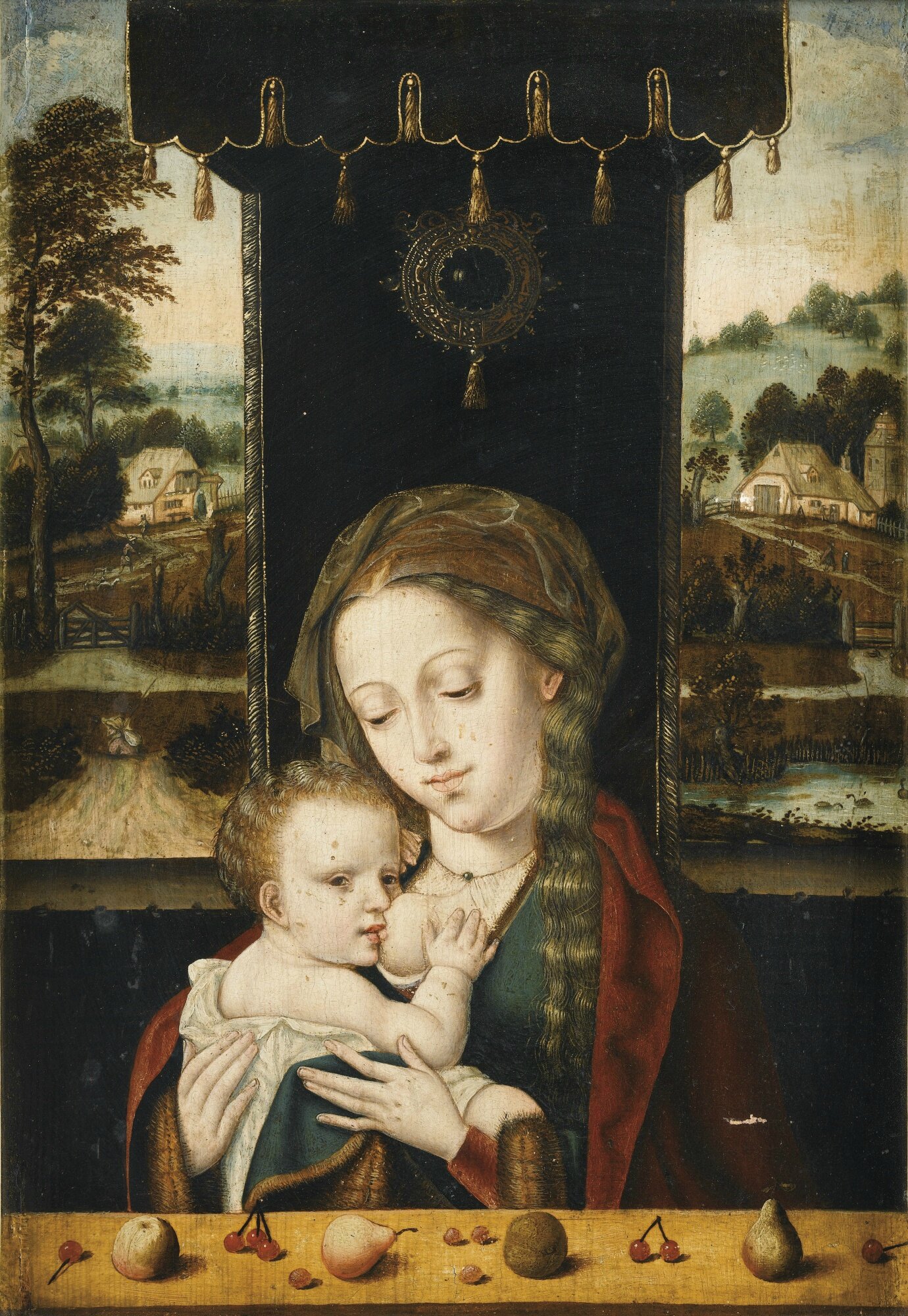 Entourage de Pieter Coecke van Aelst (Aelst 1502 - 1550 Bruxelles), Vierge à l'Enfant - Alain.R ...