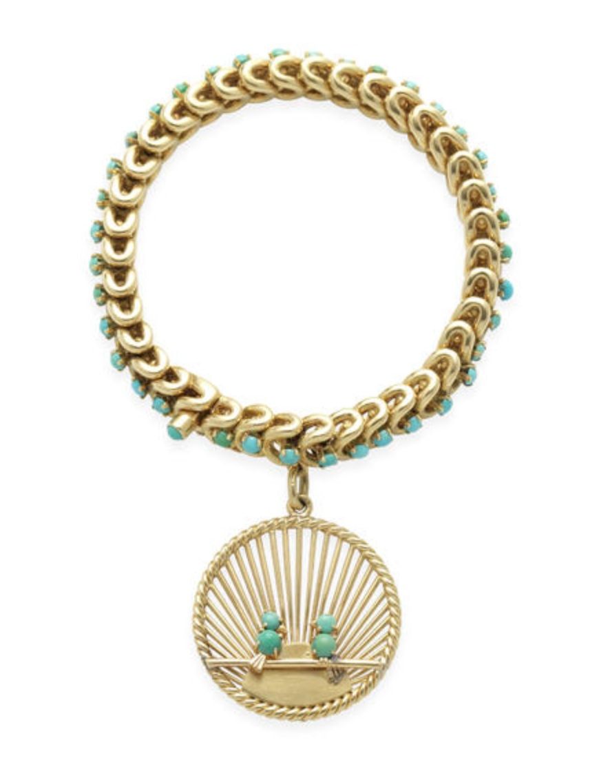 A turquoise bracelet, by Van Cleef and Arpels, circa 1965 - Alain.R.Truong