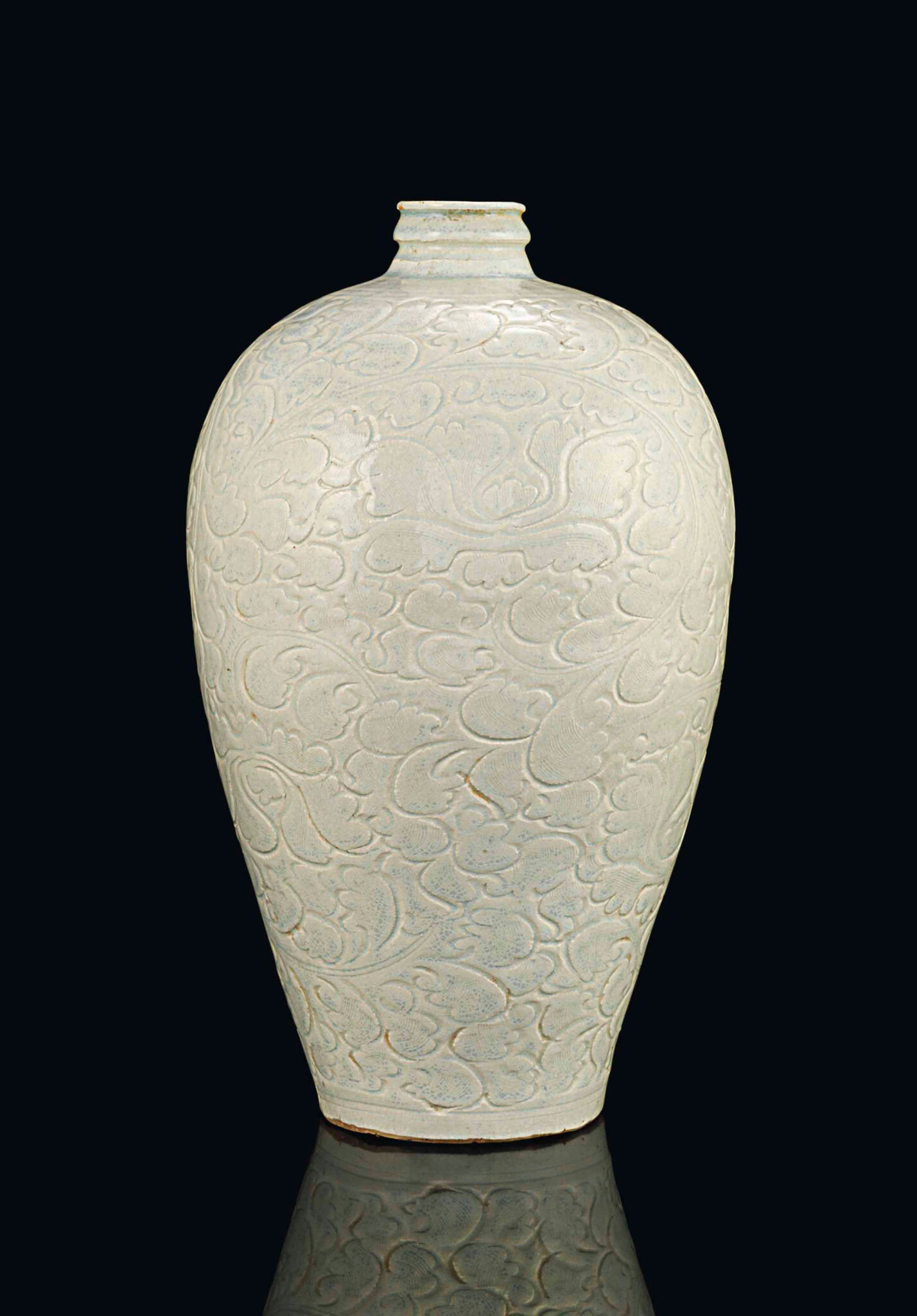 A Qingbai carved meiping, Song dynasty (960 - 1279) - Alain.R.Truong