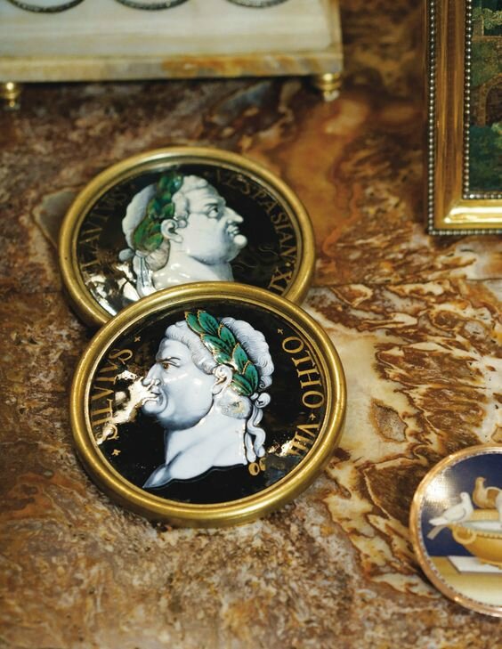 France, Limoges, XVIIe siècle, Jacques Laudin I (1627-1695), Huit médaillons aux profils d ...