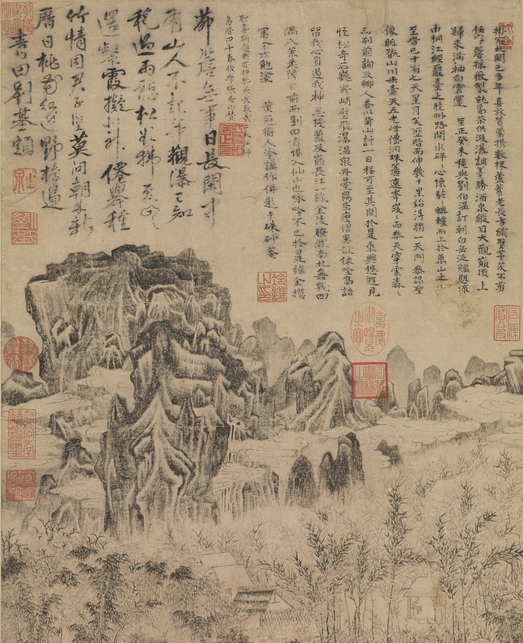 Leng Qian (fl. 14th c.), Mount Baiyue, Yuan dynasty - Alain.R.Truong