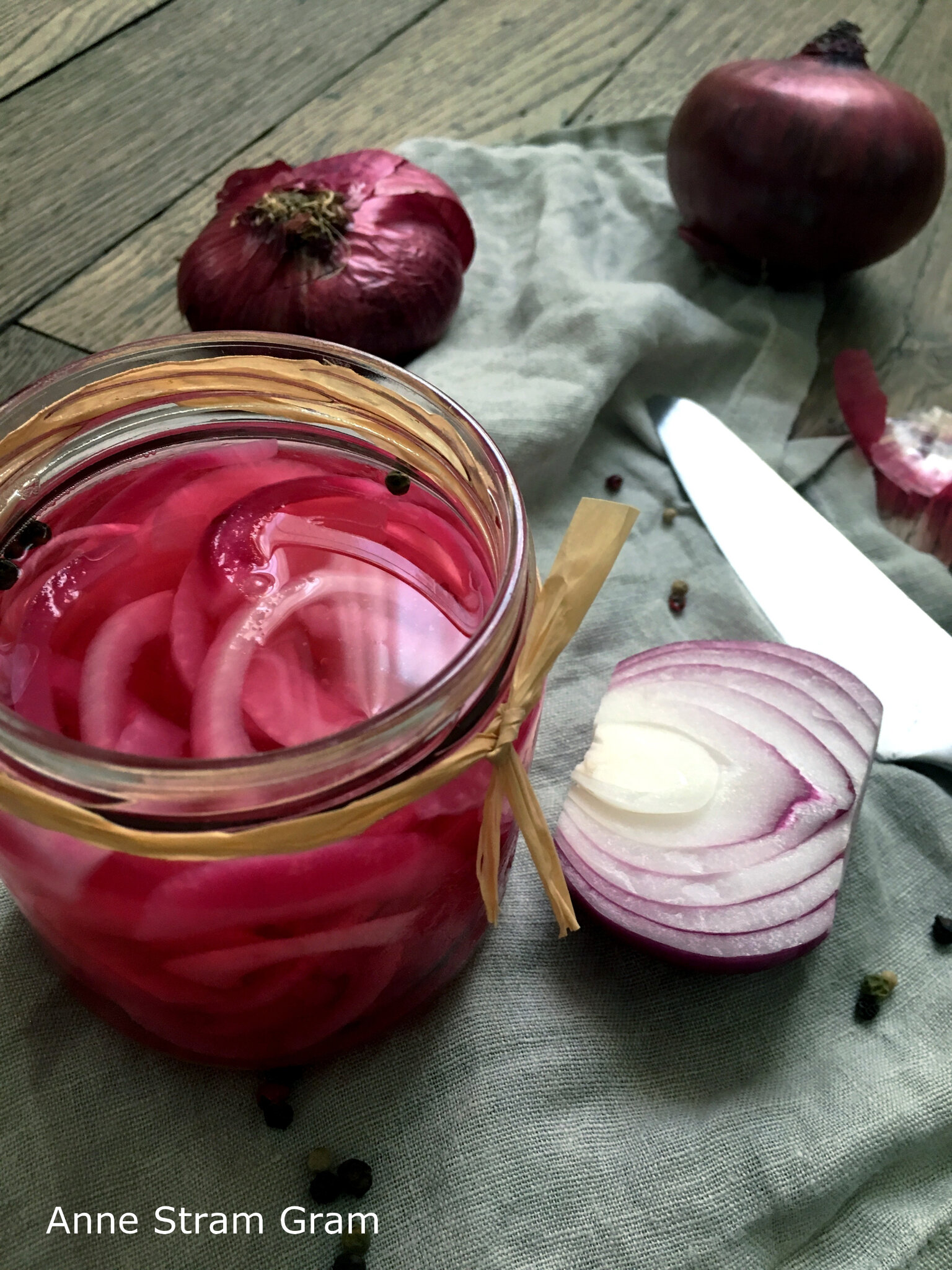 Pickles d'oignon rouge - Anne Stram Gram