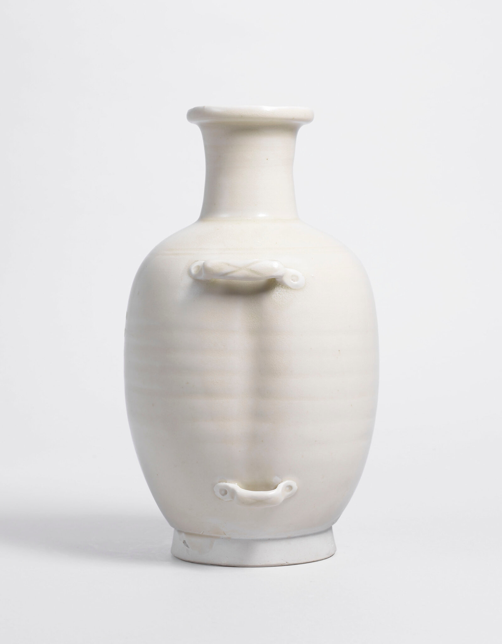 A rare Xing white-glazed four-handled flask, Five dynasties (907-960 ...