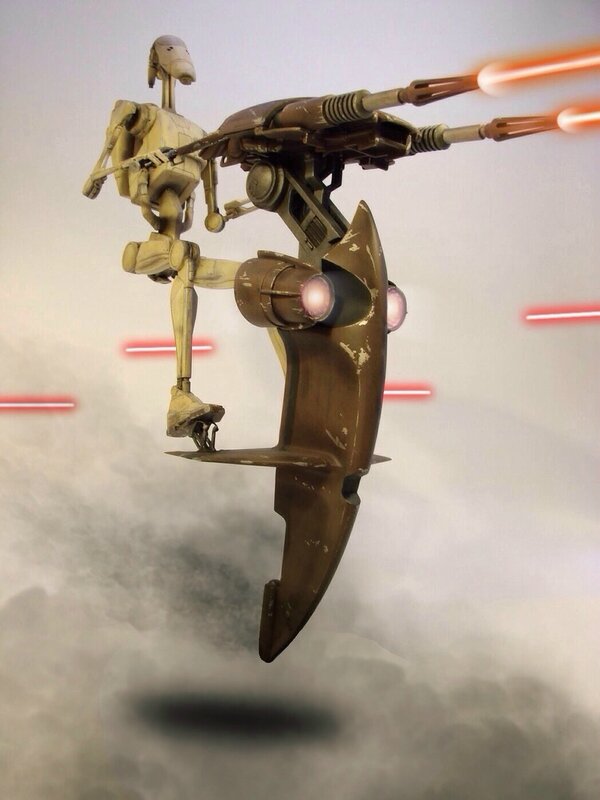 BATTLE DROID WITH S.T.A.P AMT 1/6 - MODELKITSTARWARS