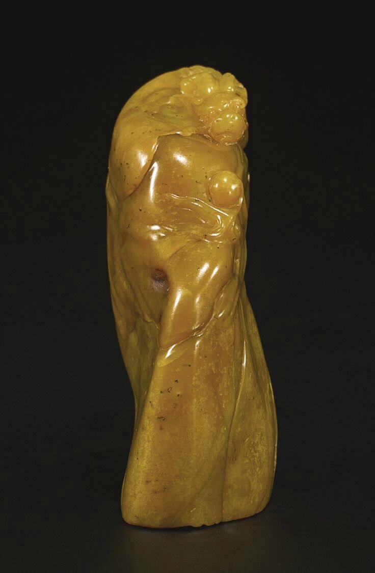 A fine soapstone 'YAN SHOU YI NIAN' seal, Qing dynasty - Alain.R.Truong