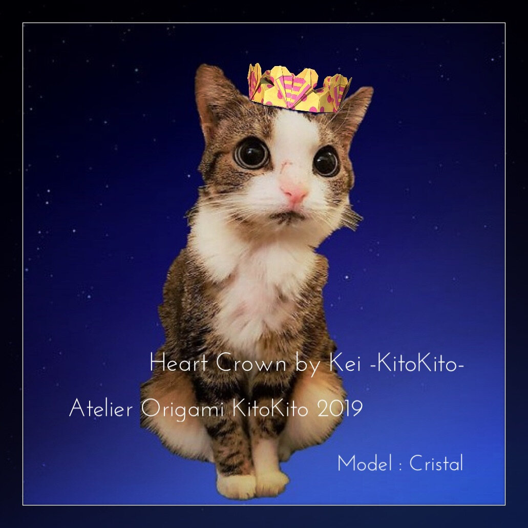 Heart Crown designed by KitoKito Origami - L'origami pas à pas / Atelier Origami KitoKito