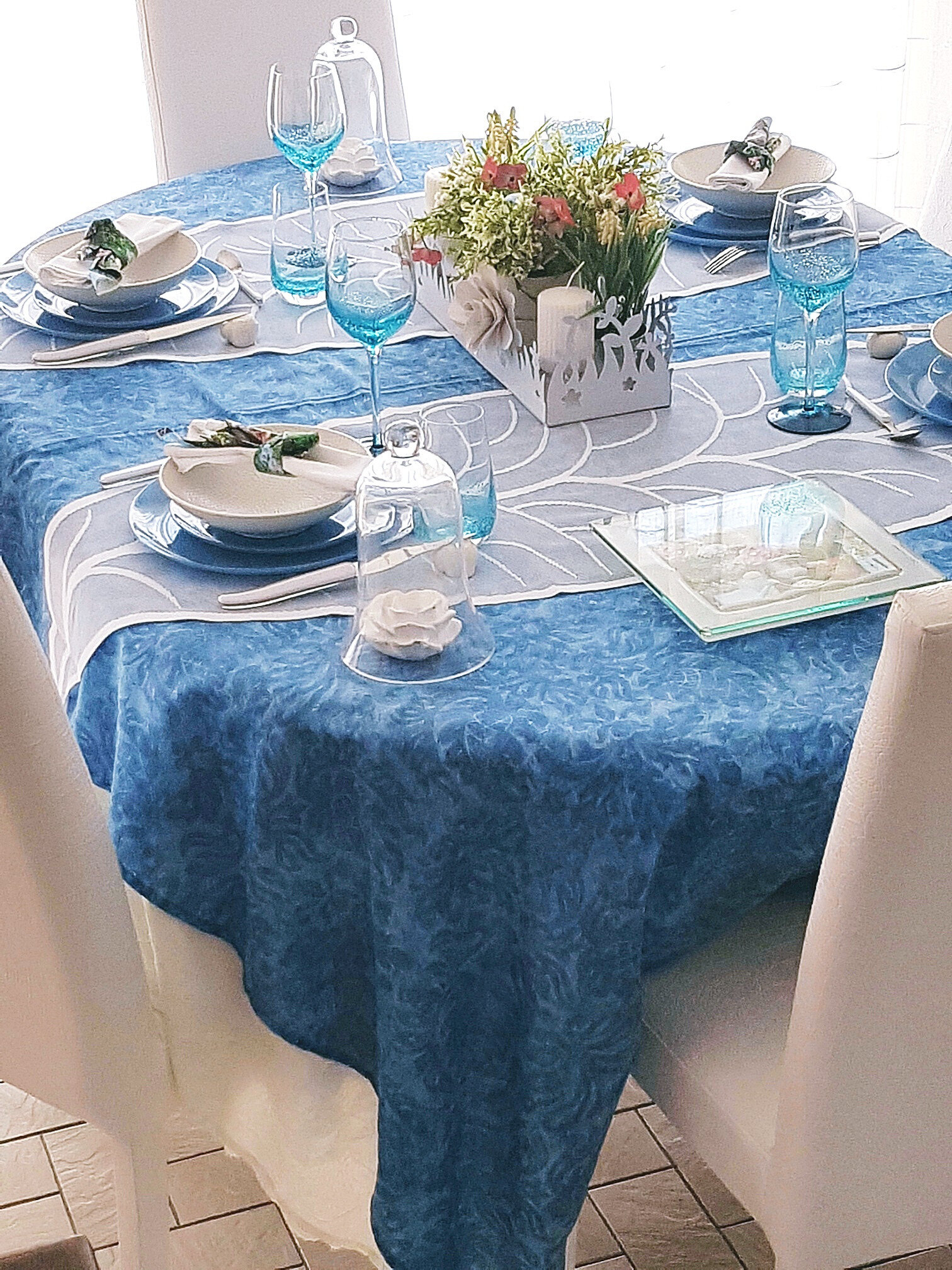 Ma table "Symphonie bleue" du we.... - NICOLE PASSIONS