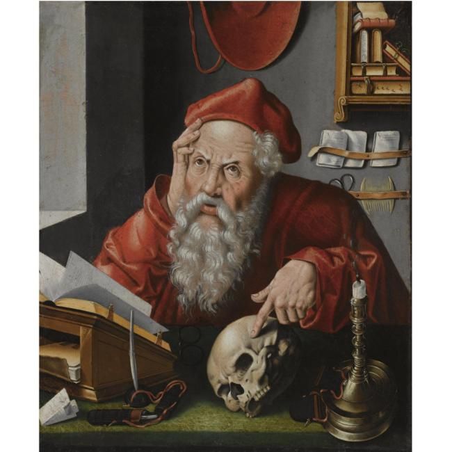 17th Century follower of Joos van Cleve, Saint Jerome in his study - Alain.R.Truong