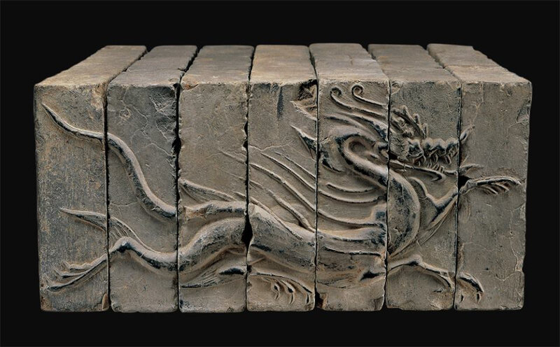 Chinese carved bricks, Southern Dynasties (5th-6th century), Changzhou ...