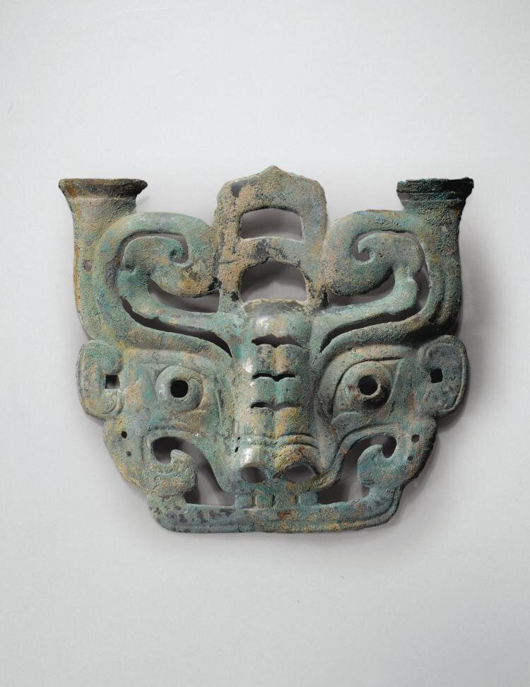 Masque de Taotie en Bronze, Début de la Dynastie des Zhou Occidentaux ...
