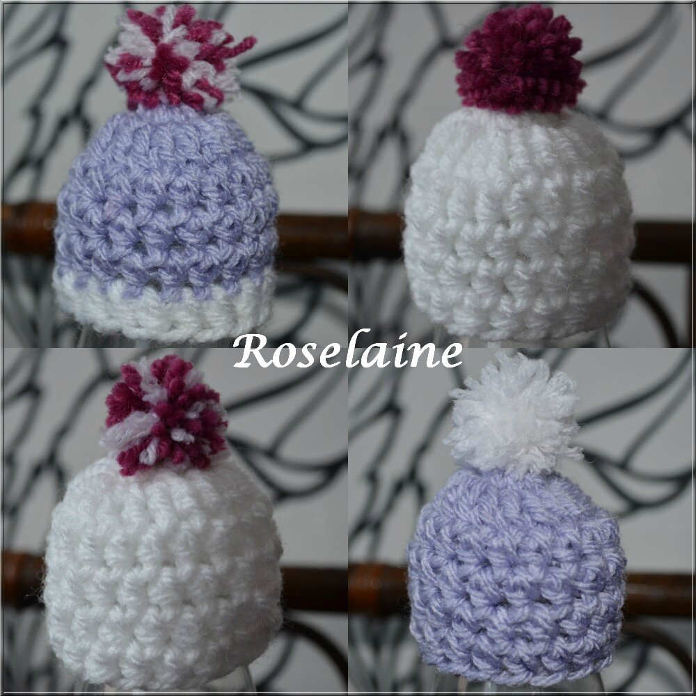 Bonnets "Innocent" #9 - Je tricote Tu crochètes