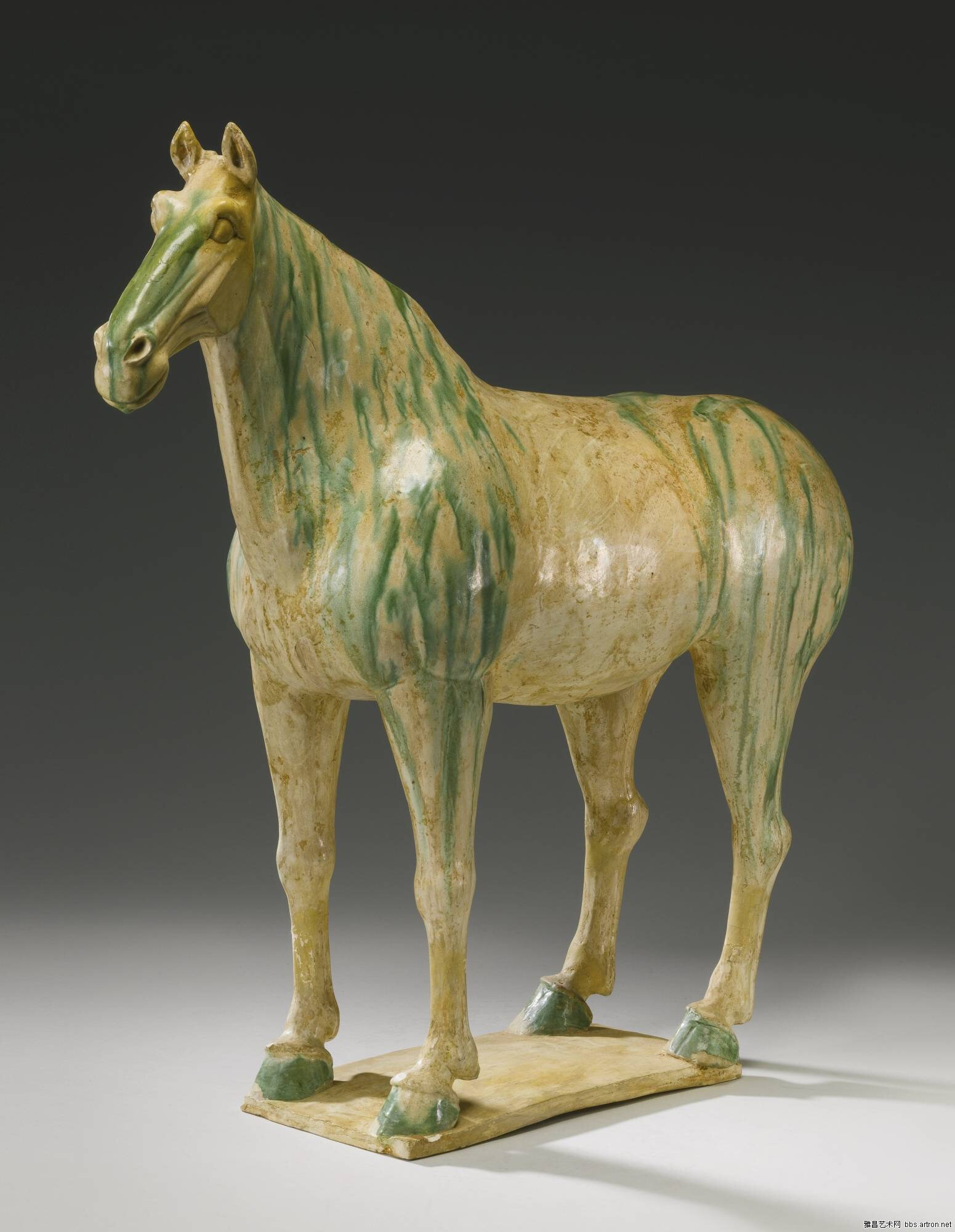 A 'sancai'-glazed pottery figure of a horse, Tang dynasty (618-906 ...