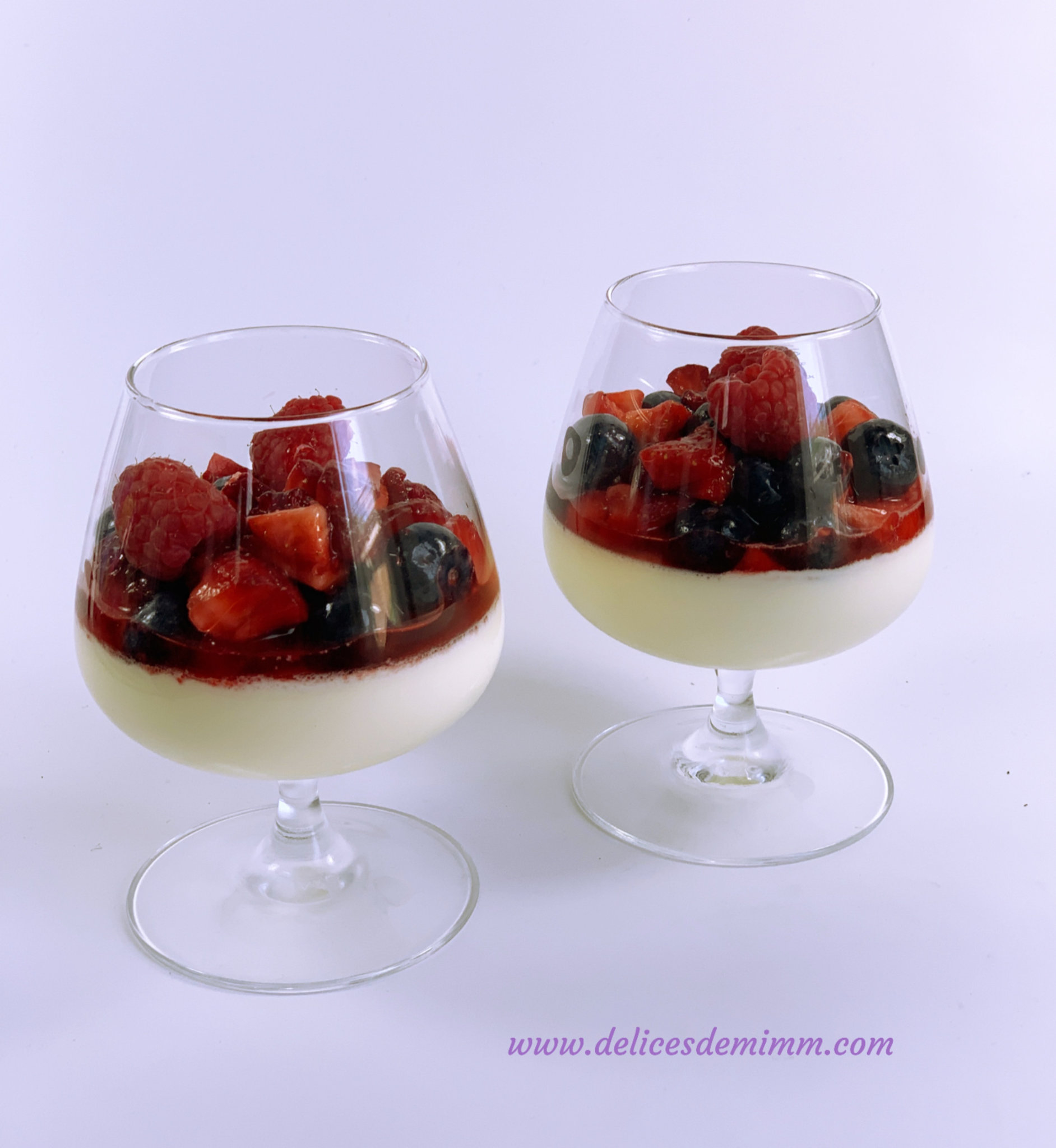 Panna cotta aux fruits rouges - Les Délices de Mimm