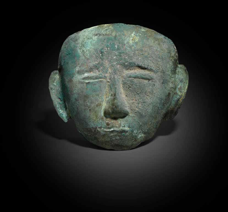 A gilt copper alloy funerary mask, Liao dynasty (907-1125) - Alain.R.Truong