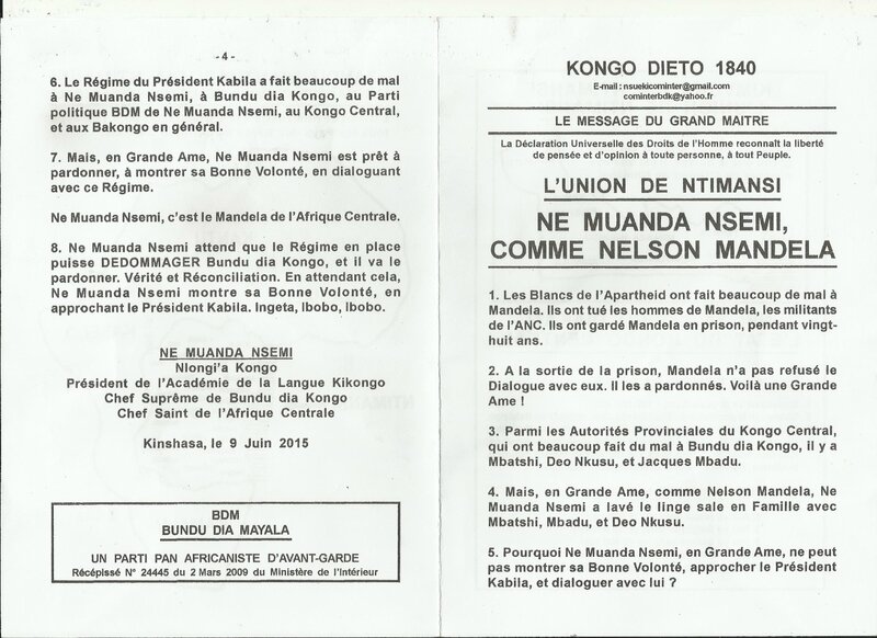 KONGO DIETO 1840 : NE MUANDA NSEMI COMME NELSON MANDELA - MADININA ...
