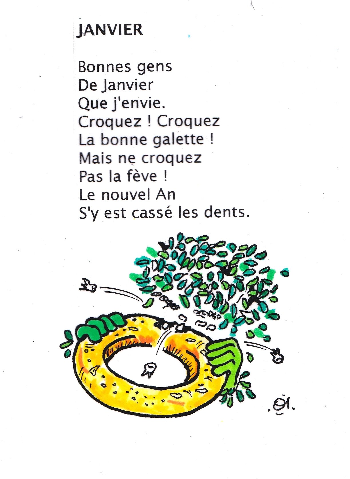 Comptine de janvier en couleur - dis bonjour au soleil