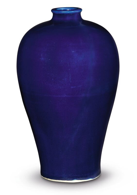 A rare blue-glazed meiping, early Ming dynasty (1368-1644) - Alain.R.Truong