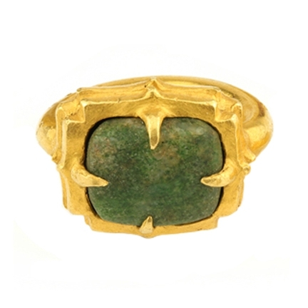 A Large Gold and Dyed Crystal Ring, Champa, Vietnam, 14th Century ...