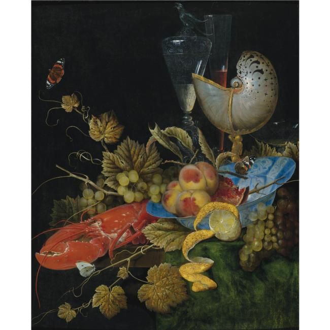 Ottmar Elliger the Elder (Göteborg 1633 - 1679 Berlin), Still life with ...