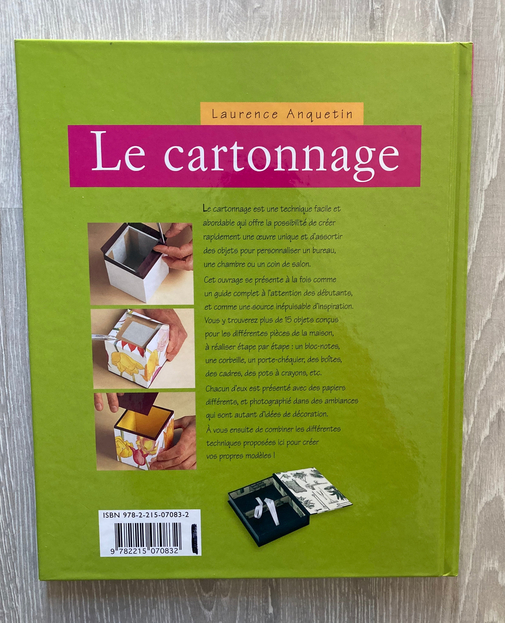 Livre Le cartonnage Laurence Anquetin - La Fibre Créative