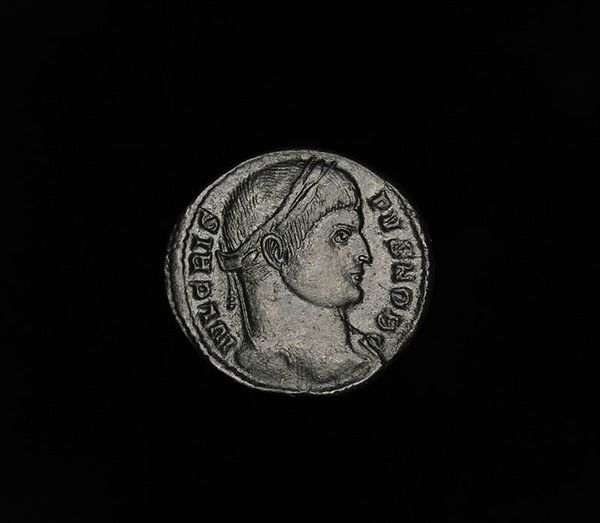 An ancient Roman bronze AE3 coin of Caesar Crispus, struck 317 - 326 A ...