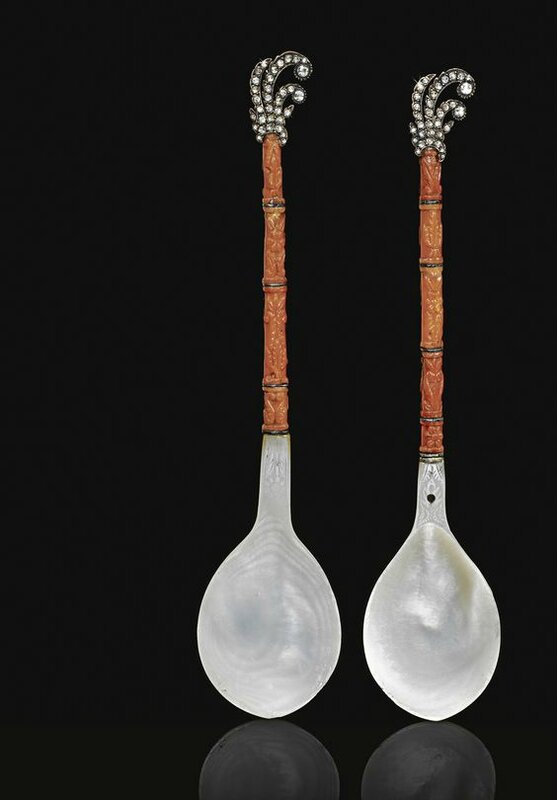 18th-19th century Ottoman Turkish Fruit Sherbet Spoons - Alain.R.Truong