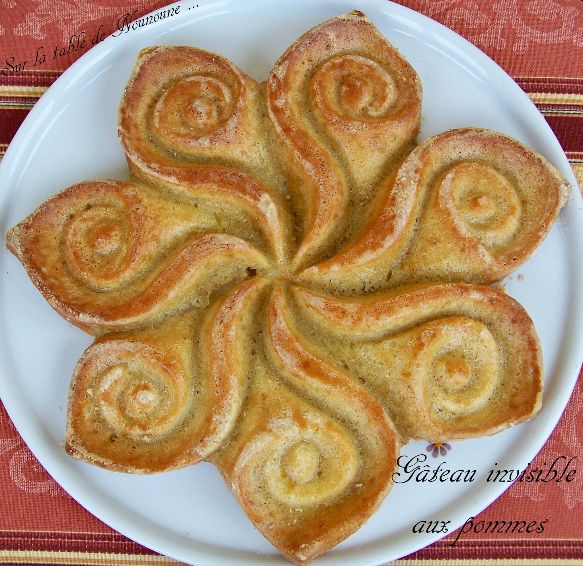 Gâteau invisible aux pommes - Sur la table de Nounoune ...