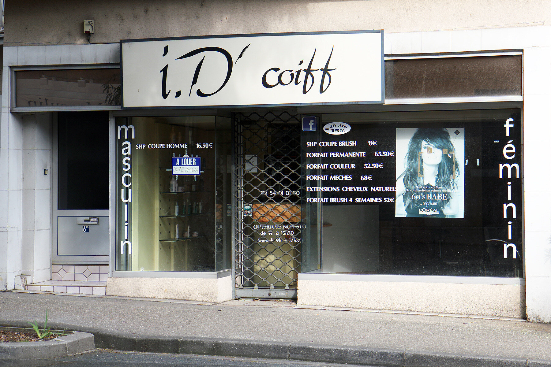 i.D' coiff Argenton sur Creuse Indre coiffeur - devanture...bulent