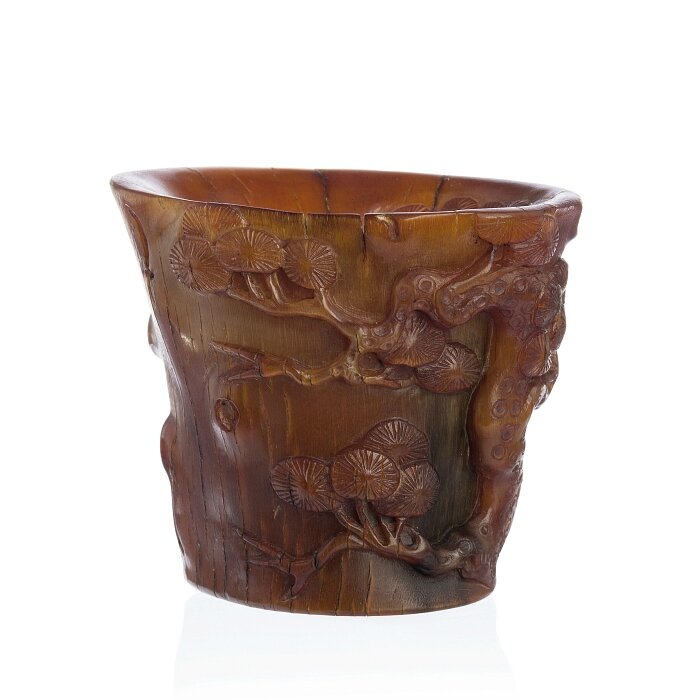 Rhinoceros horn libation cup, China, Minguo period - Alain.R.Truong