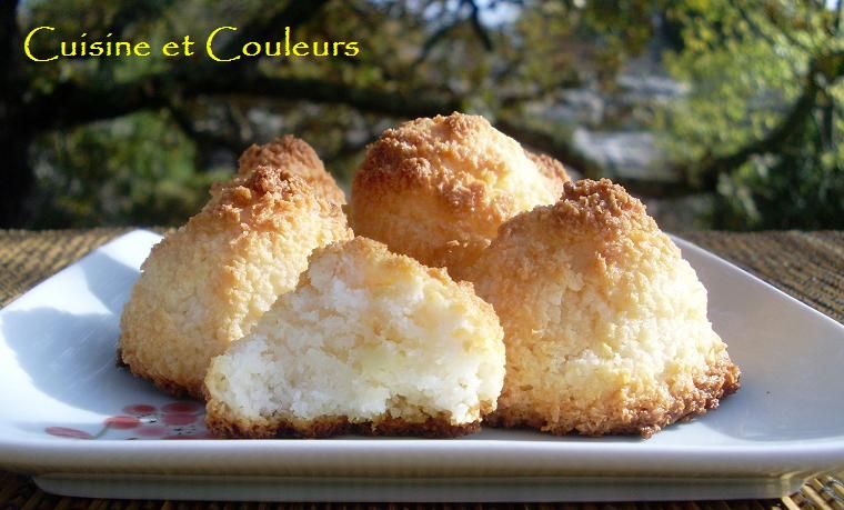 Congolais au chocolat blanc pour Sandra - Cuisine et Couleurs