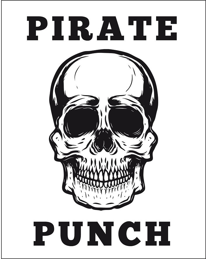 PIRATE BIRTHDAY PRINTABLES BOTTLE LABELS PAGE 7 - ZOMBIE LABELS