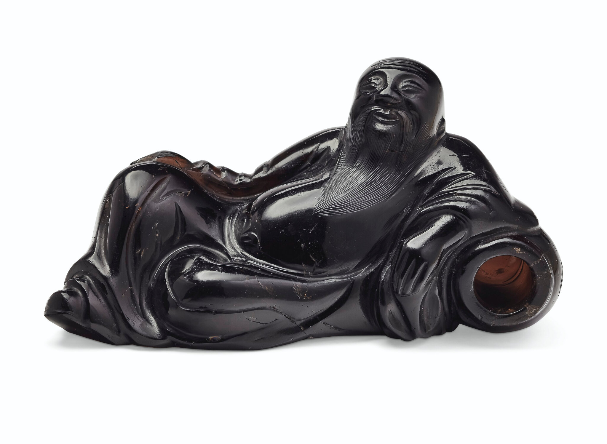 A carved smokey-quartz figure of Li Bai, 18th-19th century - Alain.R.Truong