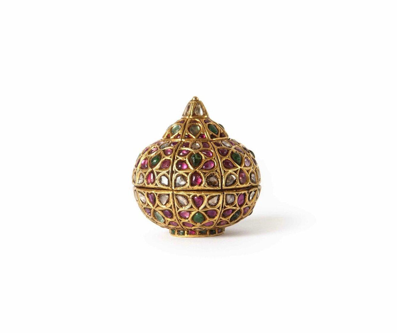 Jewelled Opium box, North India, 19th century - Alain.R.Truong