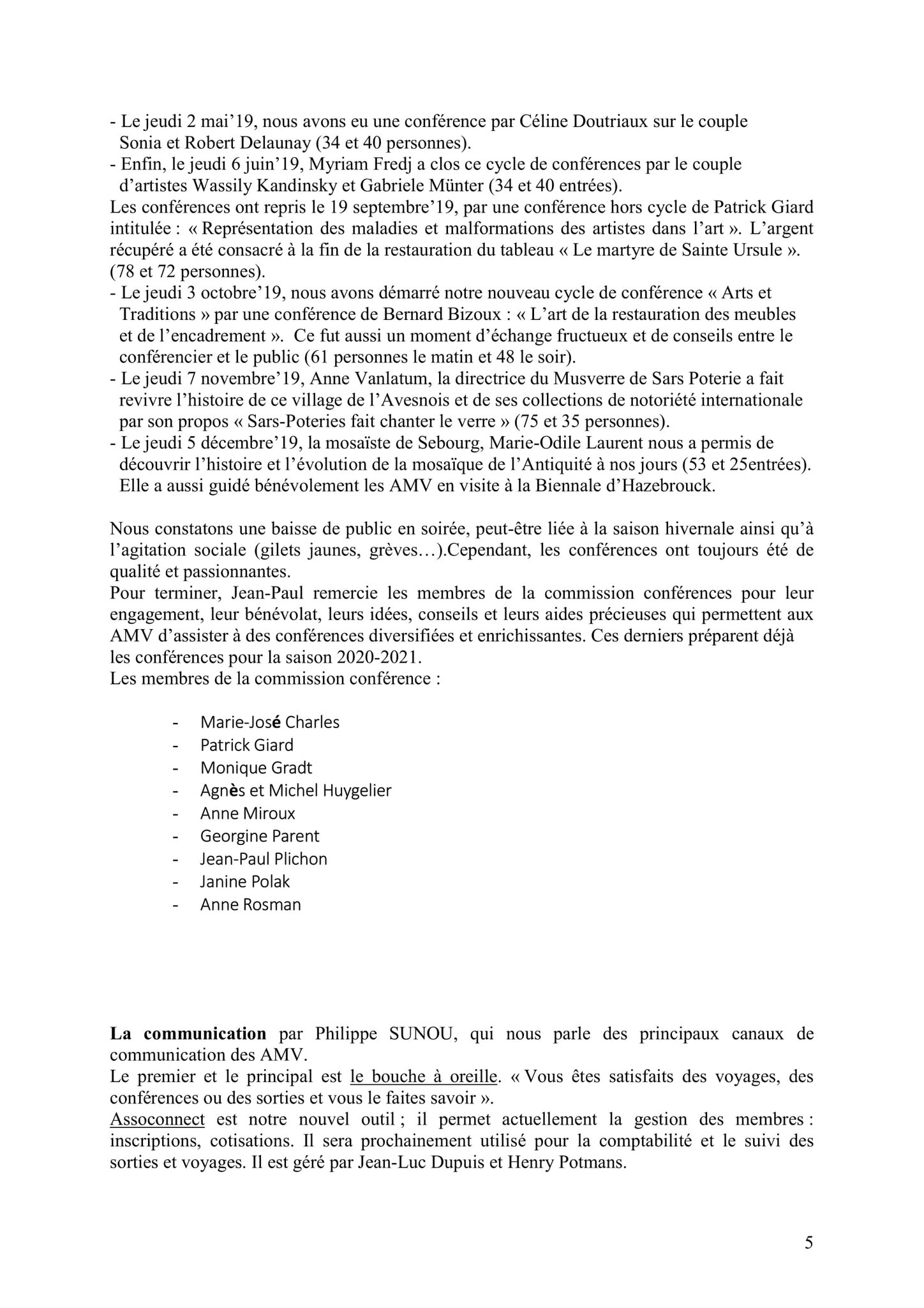 Compte-rendu de l'Assemblée générale du 5 mars 2020 par Anne ROSMAN ...