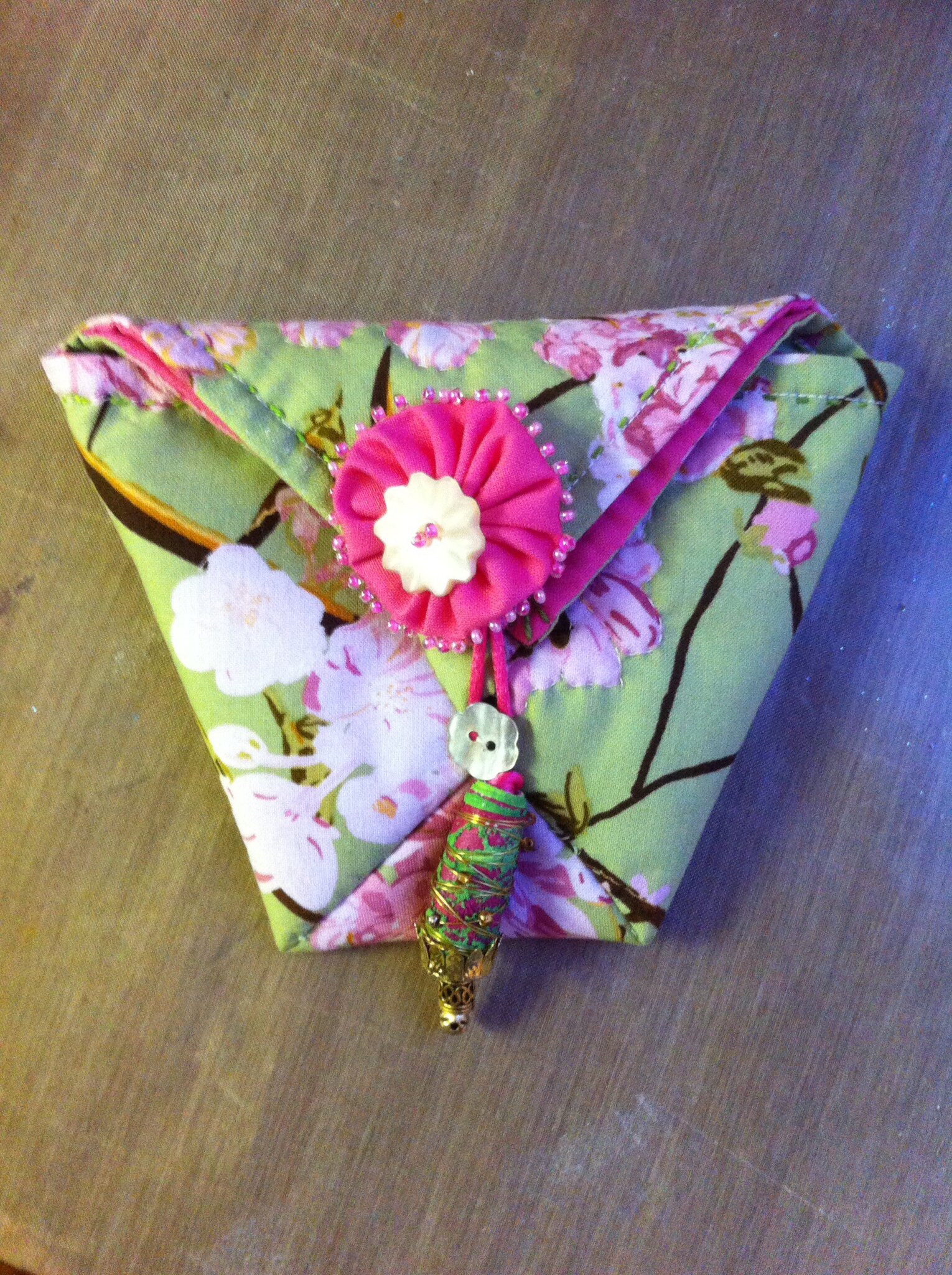 POCHETTE pliage origami - Art textile, broderie, peinture, scrapbooking ...