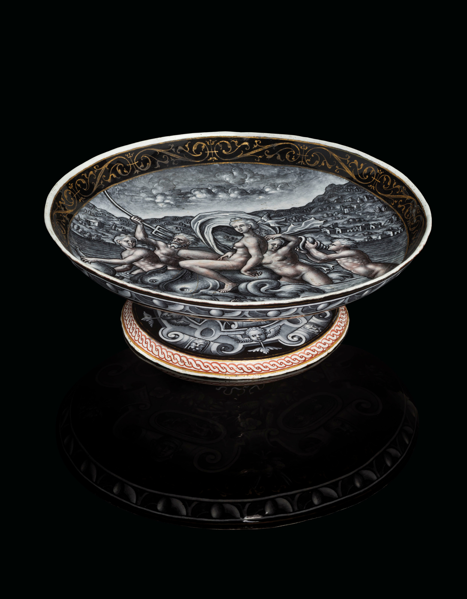 Pierre Reymond (1513-1584), Limoges, circa 1560-1570, Tazza depicting Venus learning of Cupid's ...