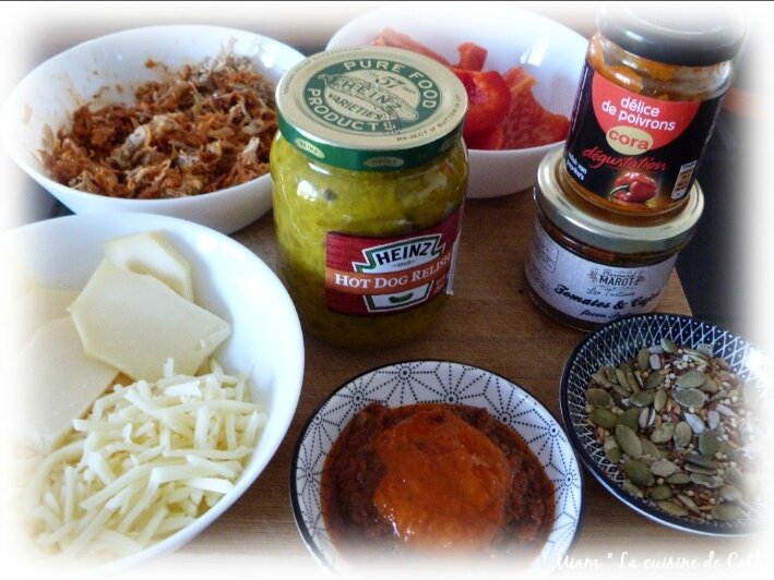 ღ " Miam " Hamburger Pulled Pork Barbecue ( farine semi-complète à l ...